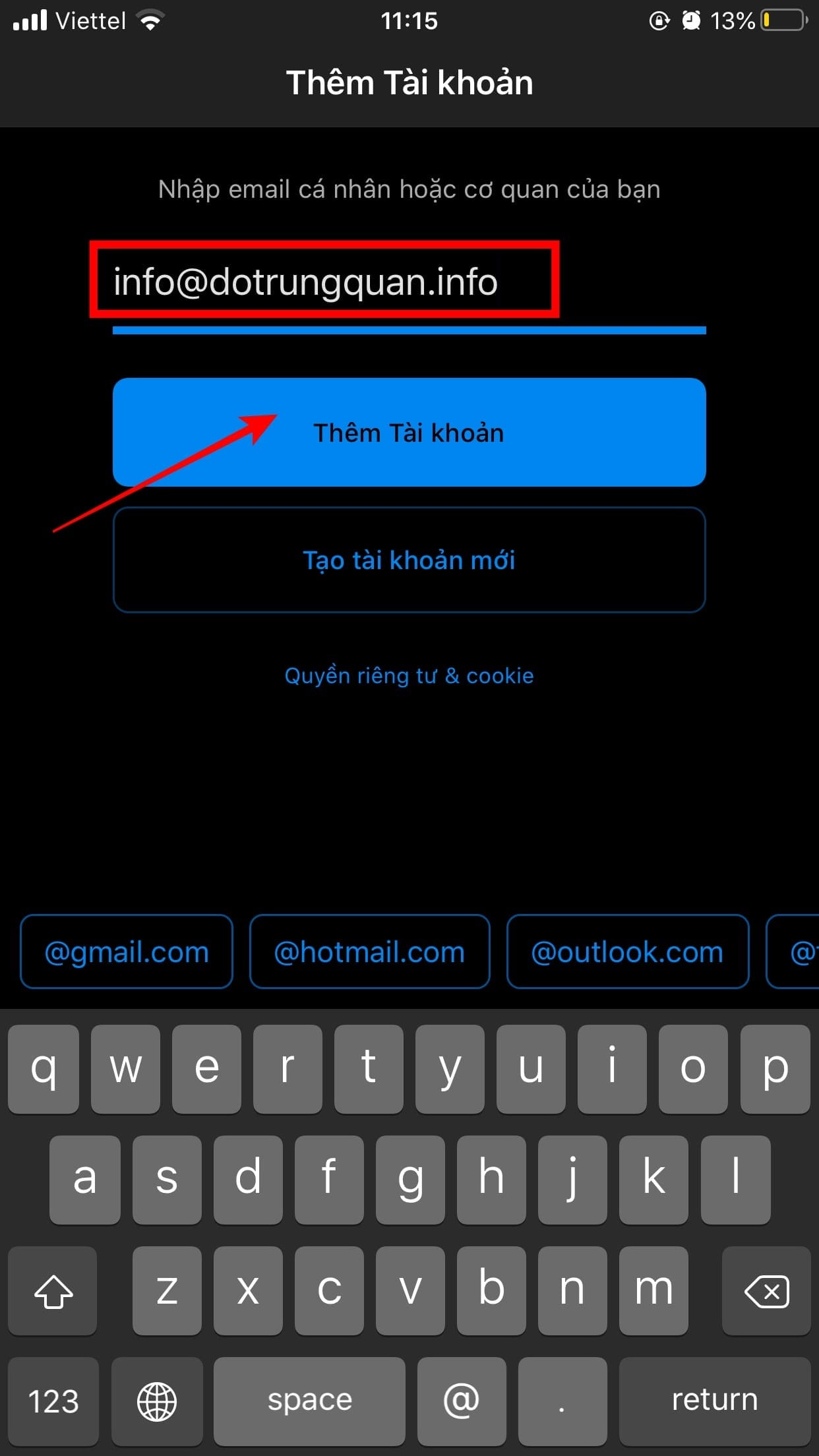 Pro Mail Hosting: How to login mail on Outlook IOS - AZDIGI Blog