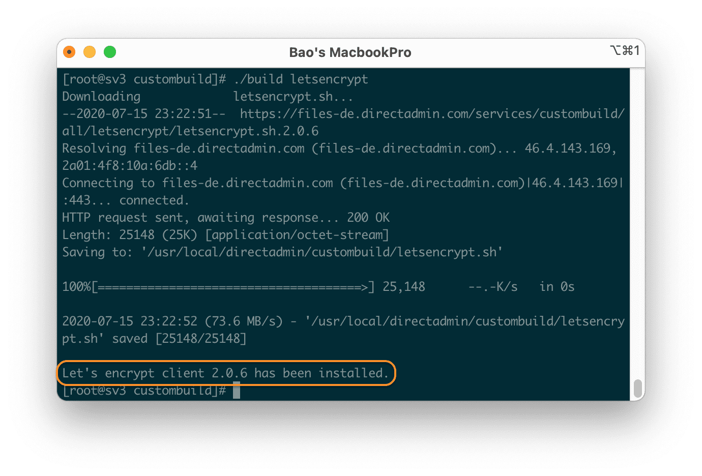 Nâng cấp Let's Encrypt Client DirectAdmin bằng 2 cách