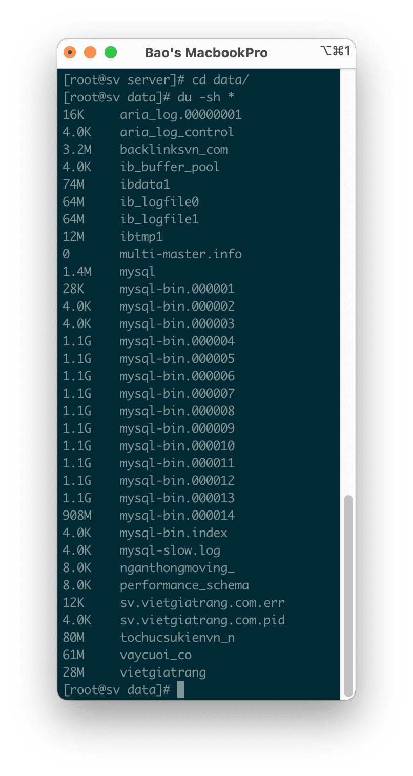 Mysql-bin aaPanel takes up a lot of space, mysql-bin.000001