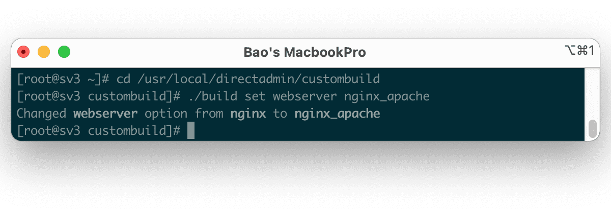 Setup reverse-proxy NGINX-Apache Directadmin with just 5 commands