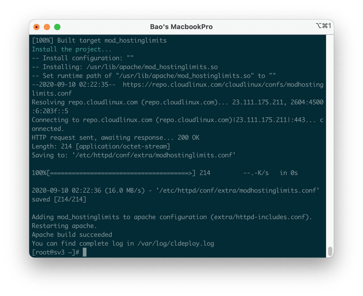 How to install CloudLinux OS for DirectAdmin on CentOS 7