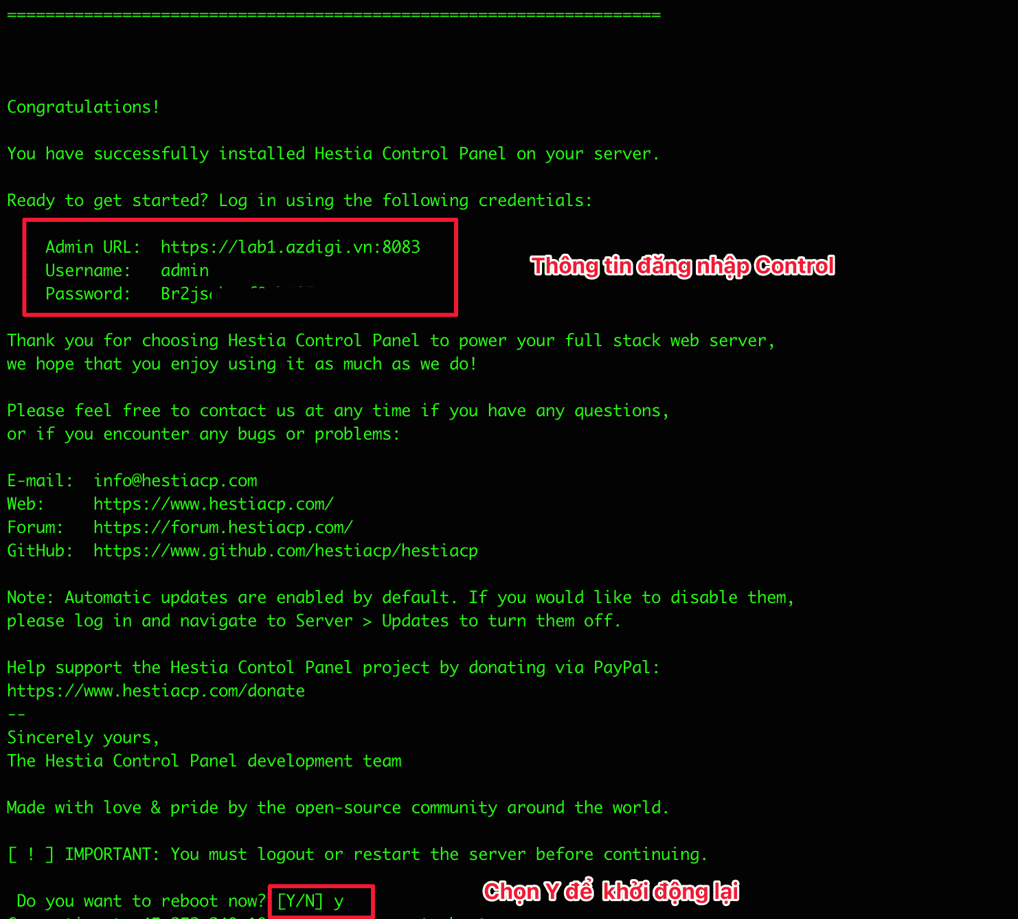 HestiaCP installation guide with 4 steps
