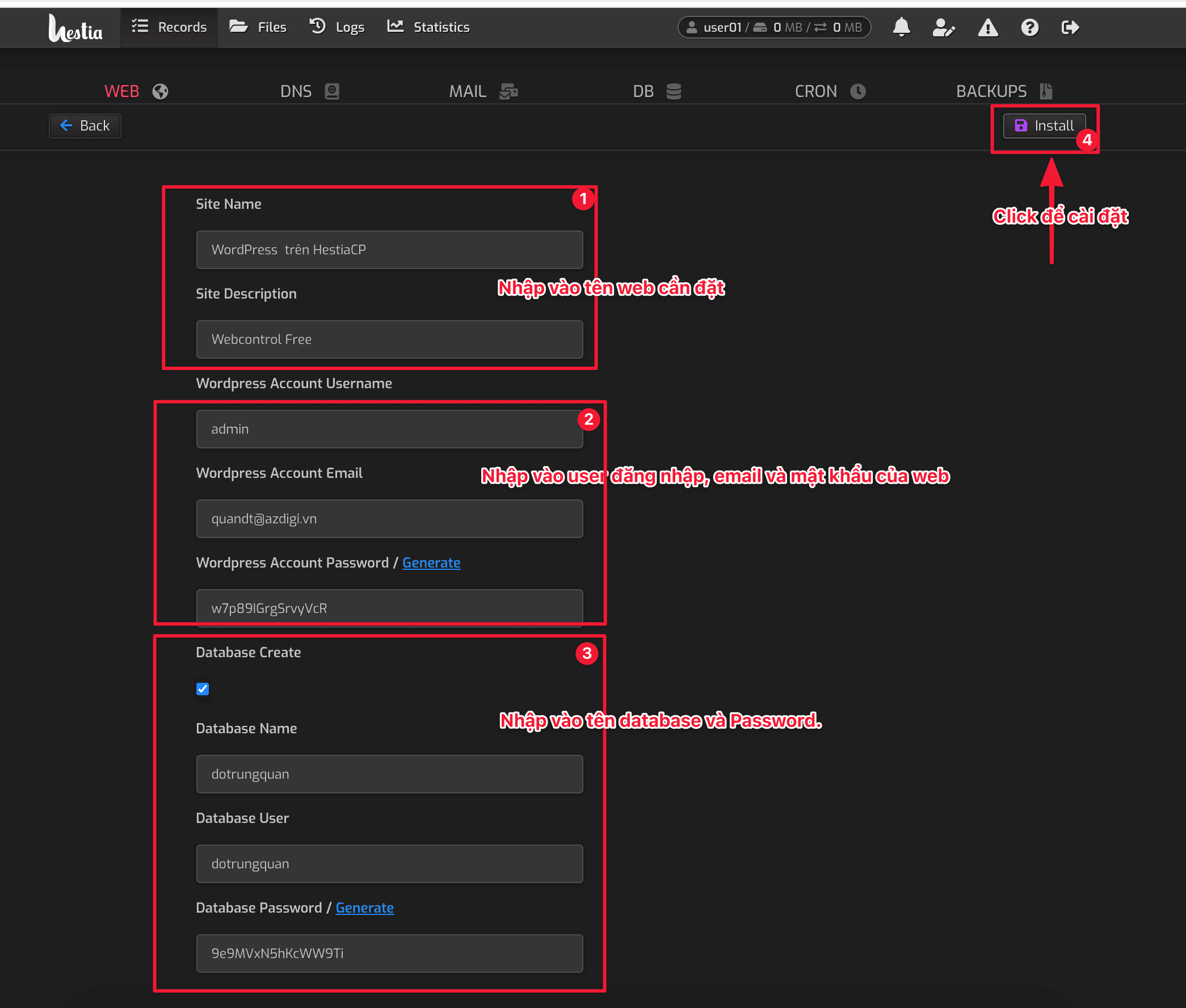 How to install WordPress on HestiaCP just 2 steps