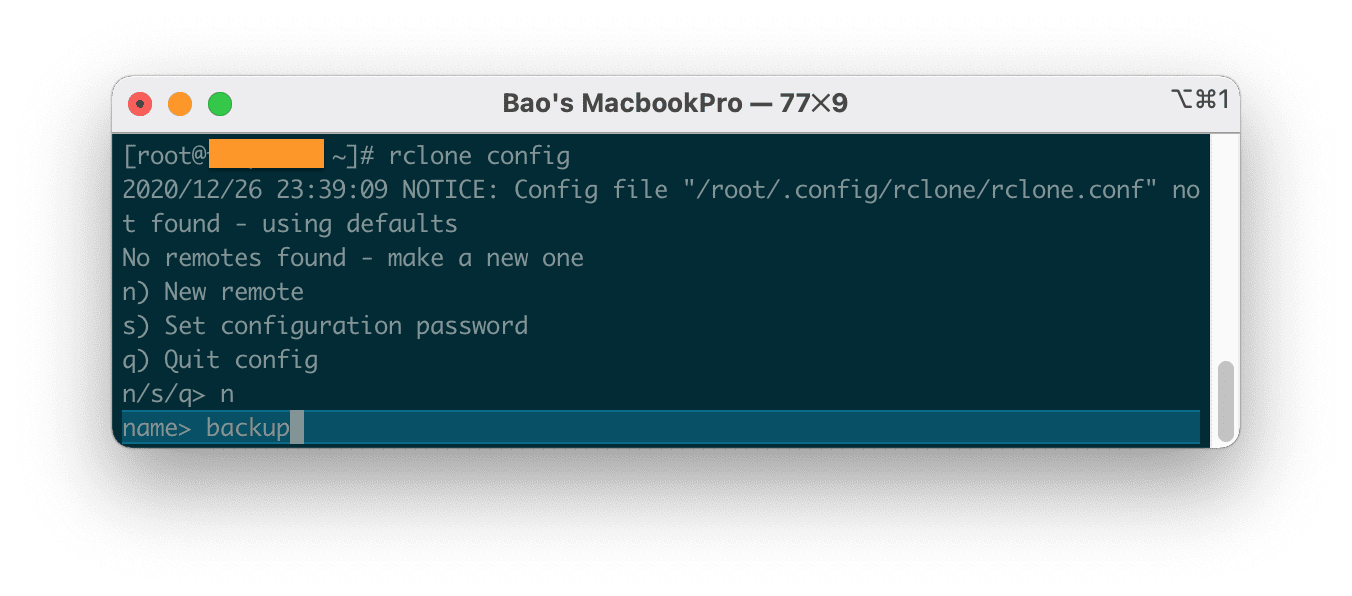 Backup CyberPanel lên Google Drive bằng Rclone với 4 bước.