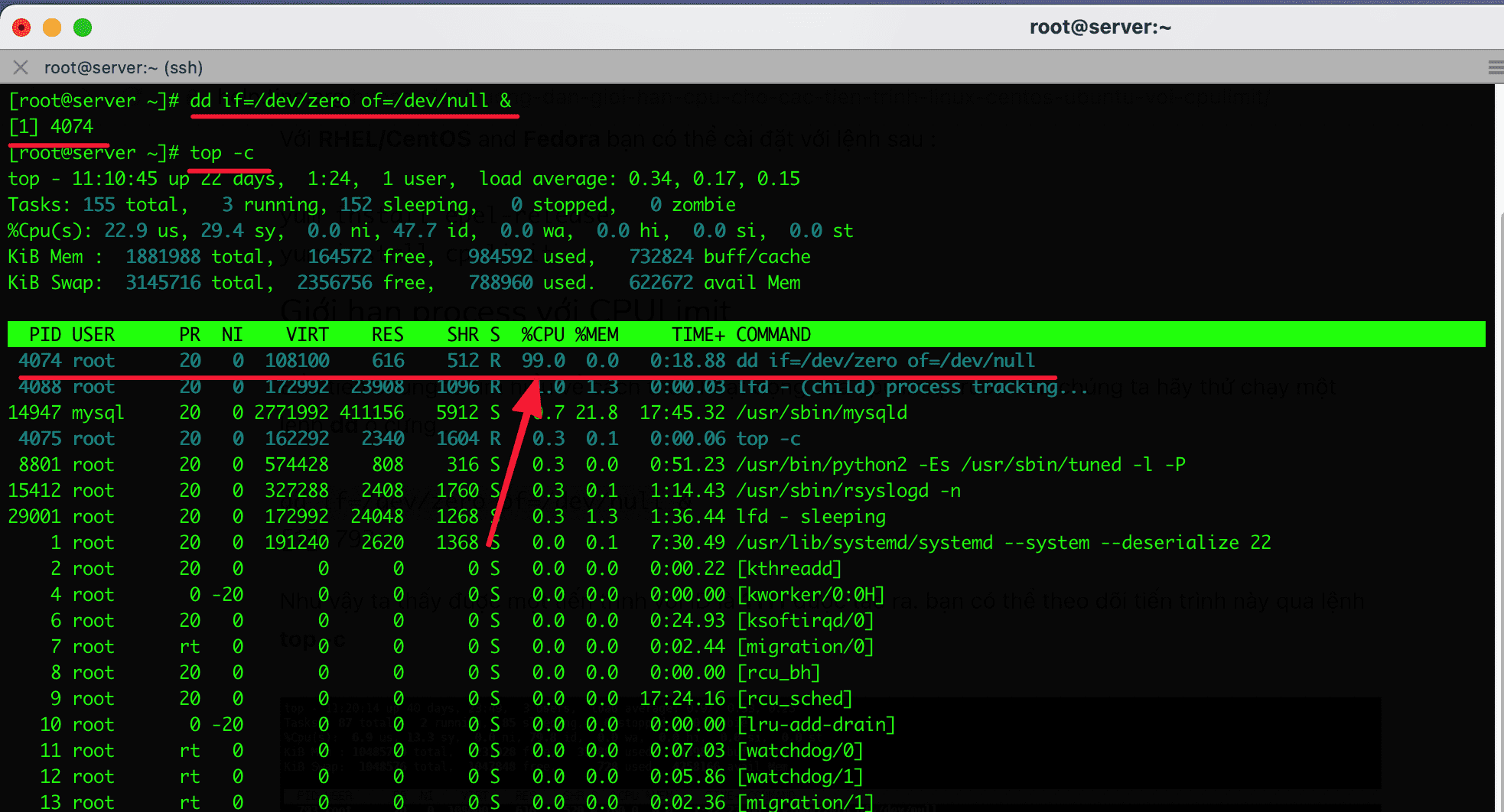 Controlling and Limiting CPU Usage of a Process with CPULimit