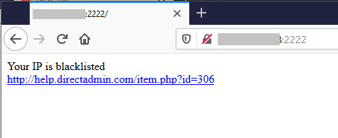 Xử lý lỗi Your IP is blacklisted trên DirectAdmin với 2 bước