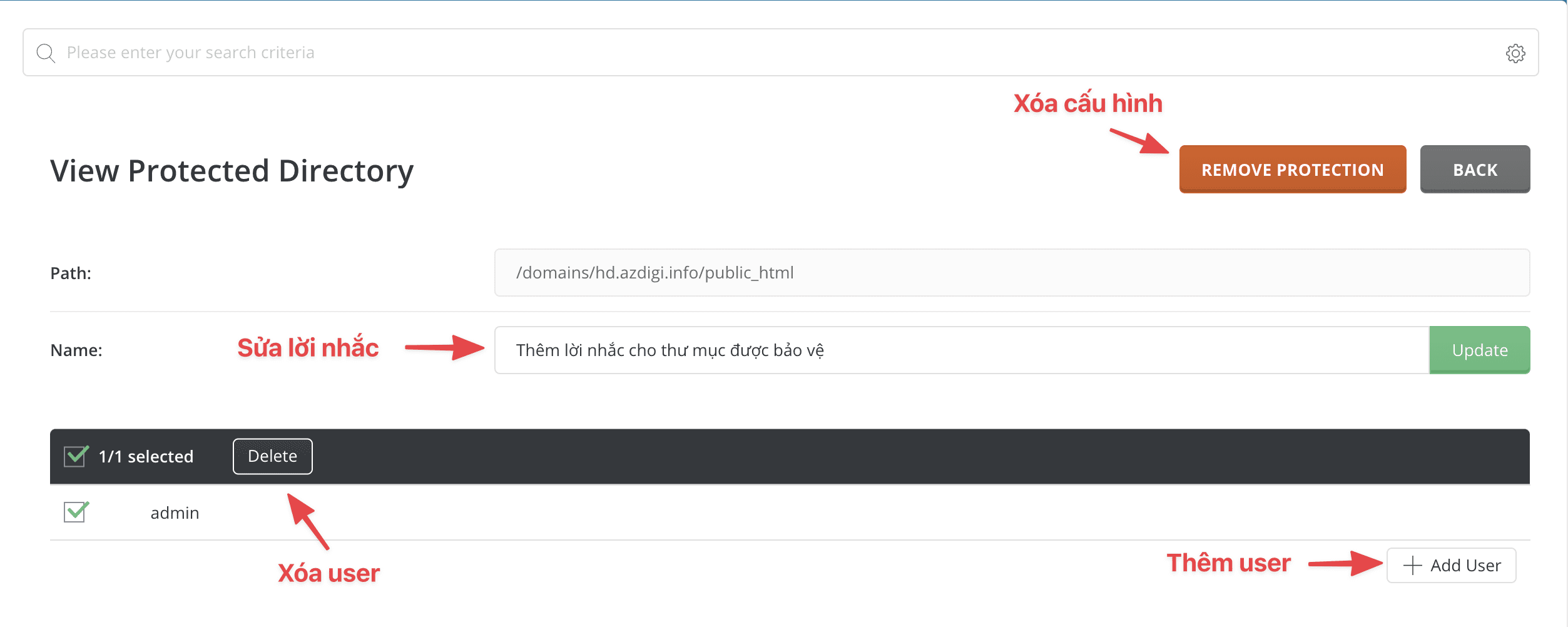 How to set up Password Protected Directories on DirectAdmin - AZDIGI Blog