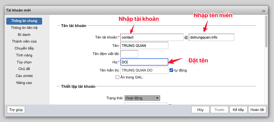 Instructions for creating mail accounts on Zimbra Mail Server - AZDIGI Blog
