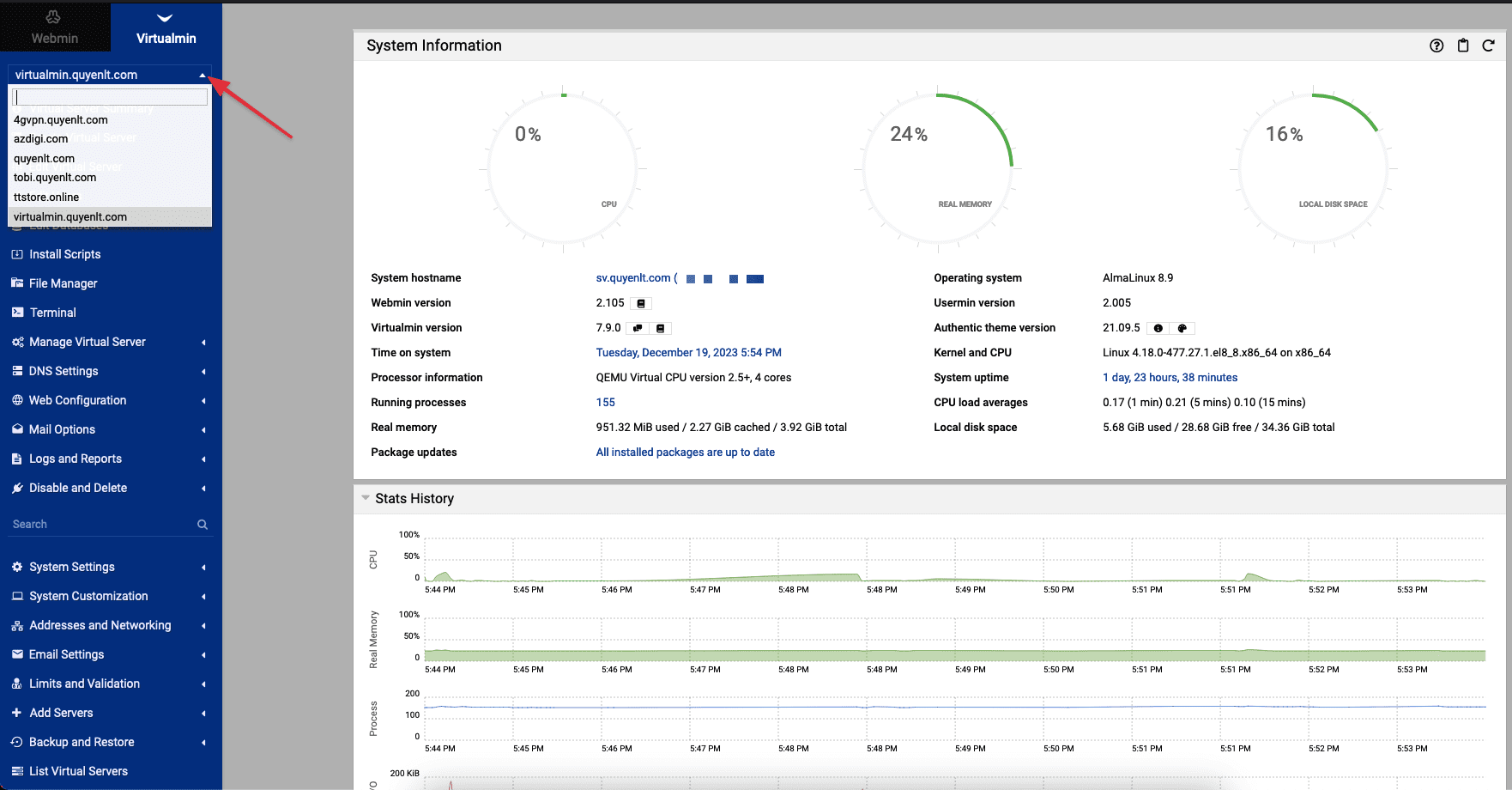 Cài WordPress tự động với Install Scripts trên Virtualmin - AZDIGI Blog