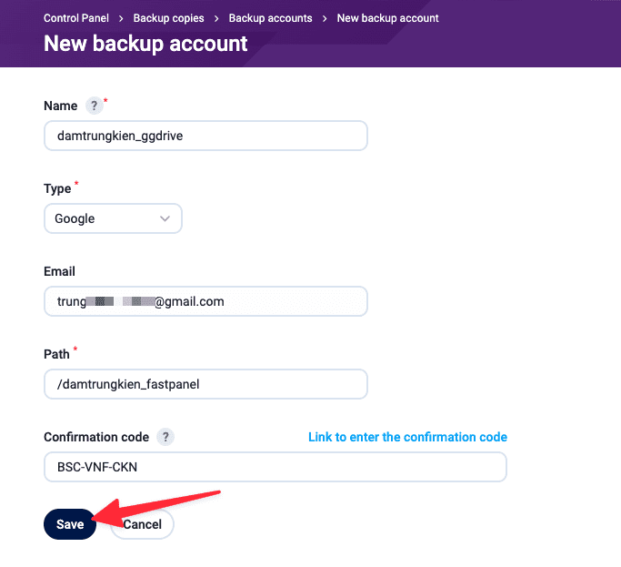 Hướng dẫn backup dữ liệu FastPanel lên Google Drive - AZDIGI Blog