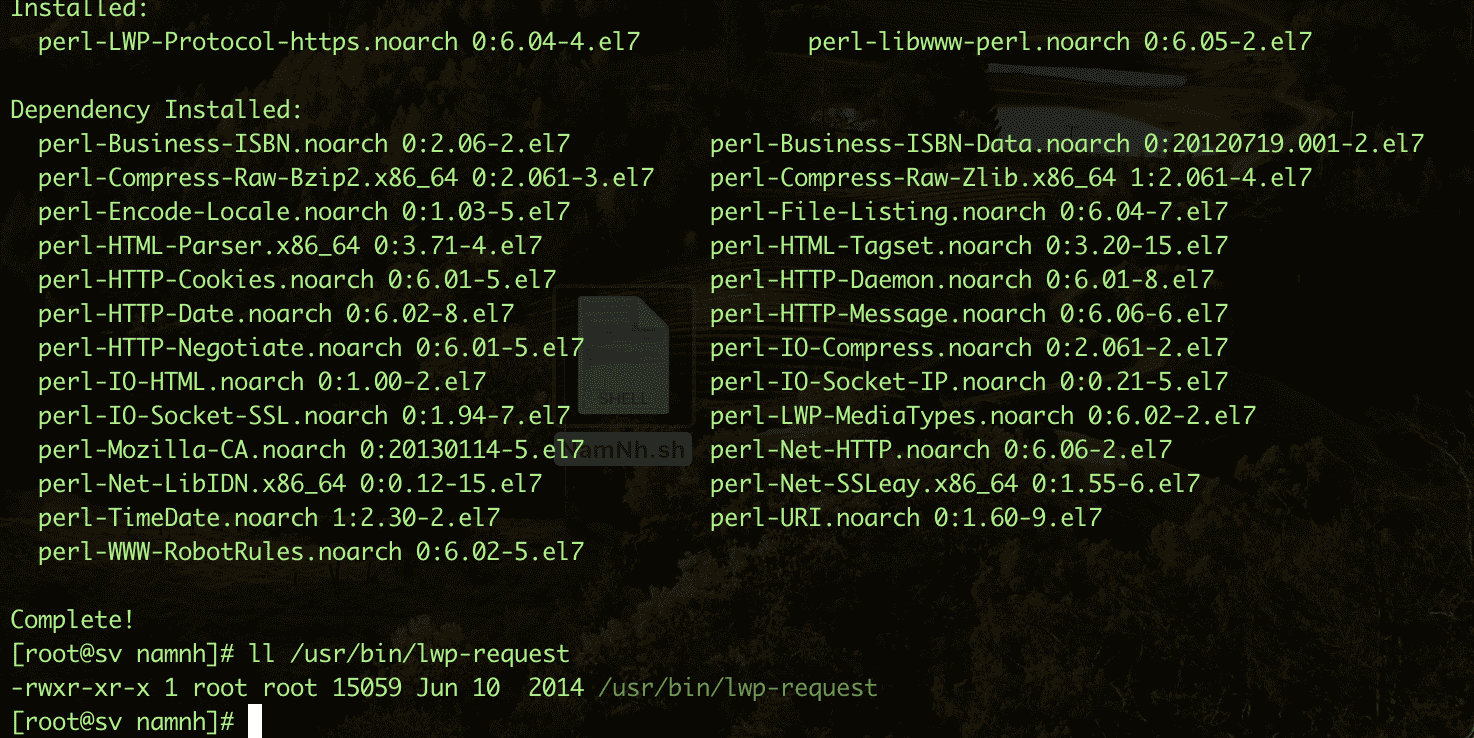Sửa lỗi "WARNING URLGET set to use LWP but perl module is not installed ...