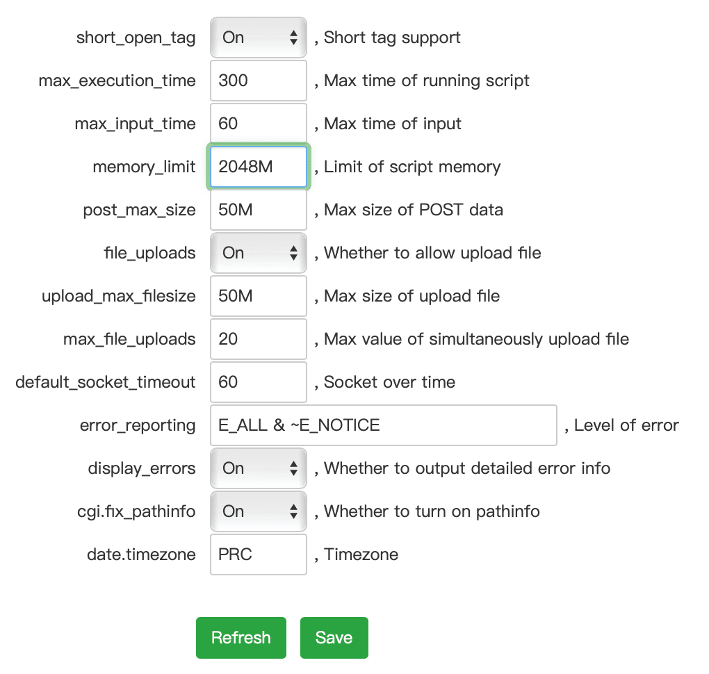 Change memory_limit on aaPanel with 2 simple steps.