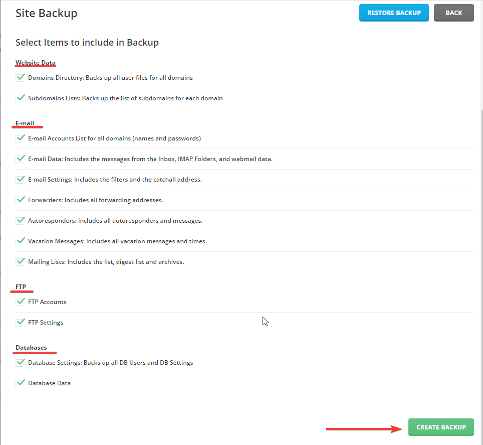 How to use Backup on DirectAdmin - AZDIGI Blog