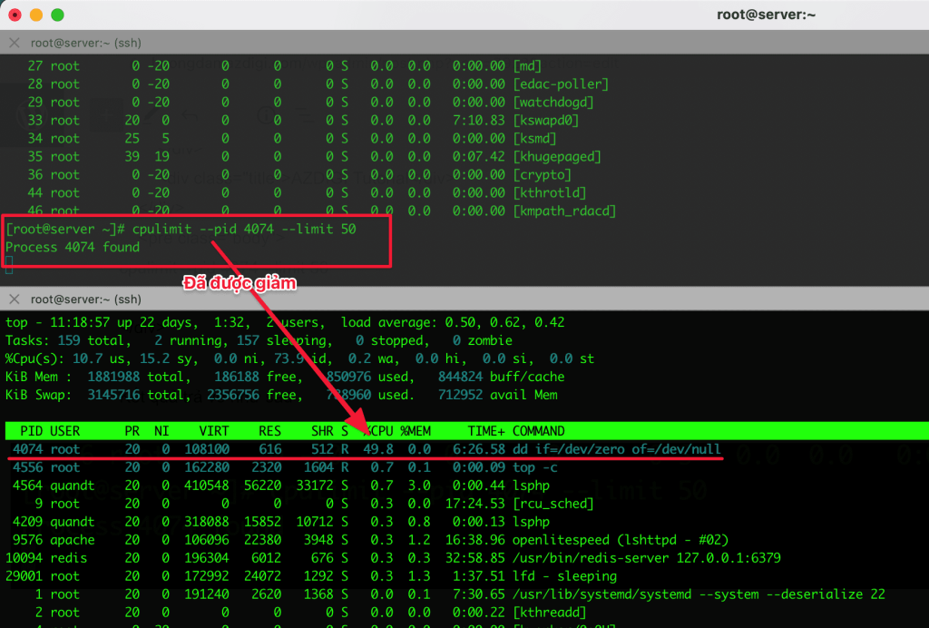 Controlling and Limiting CPU Usage of a Process with CPULimit