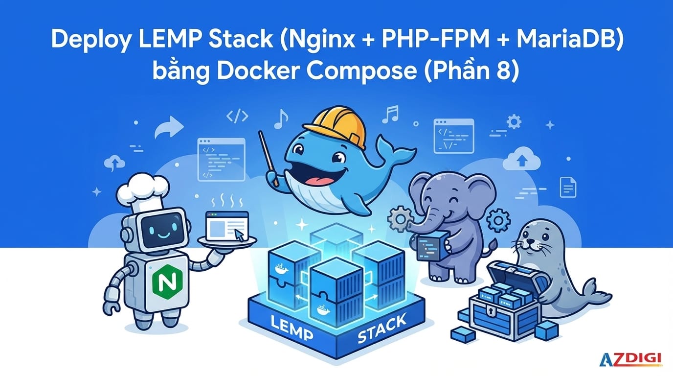 Deploy LEMP Stack (Nginx + PHP-FPM + MariaDB) bằng Docker Compose ...