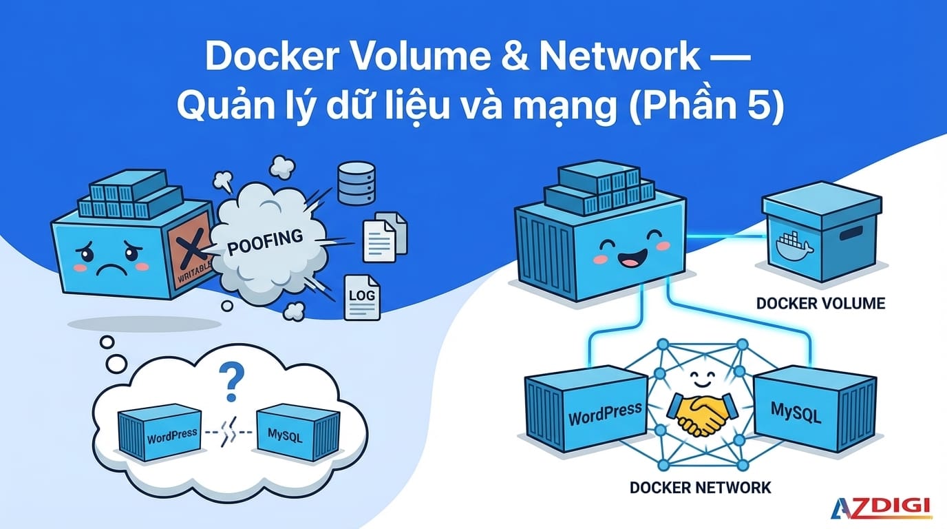 Docker Volume & Network – Quản lý dữ liệu và mạng - AZDIGI Blog