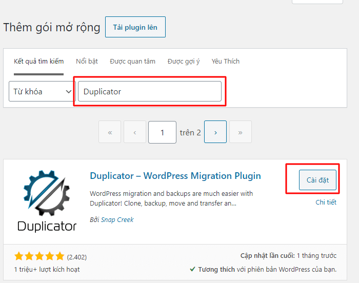 How to transfer data using Duplicator – WordPress Migration Plugin ...