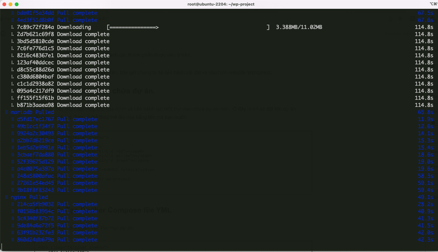 Cài đặt WordPress với Docker Compose, Nginx, Apache và SSL - AZDIGI Blog