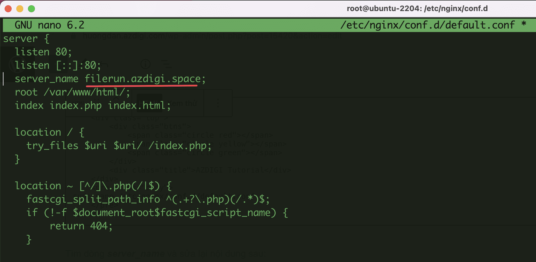 Cài đặt SSL cho Filerun trên Ubuntu 22.04 - AZDIGI Blog