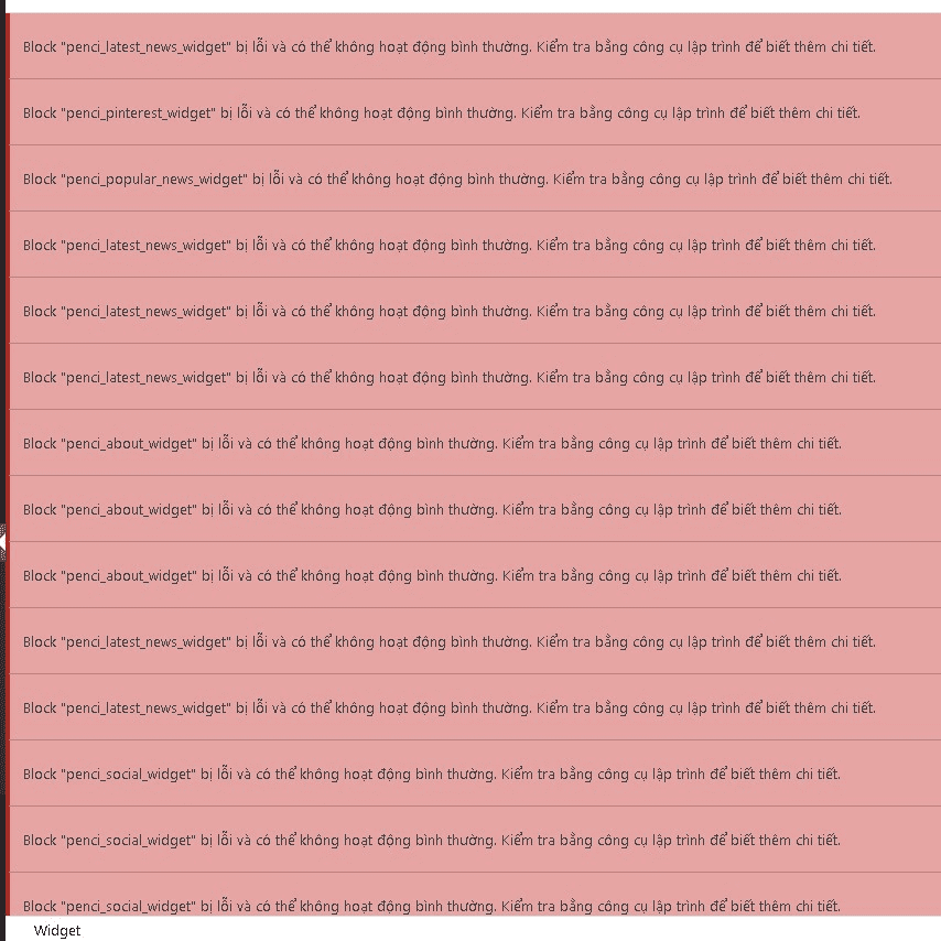 Fix the Widget Display error on WordPress - AZDIGI Blog